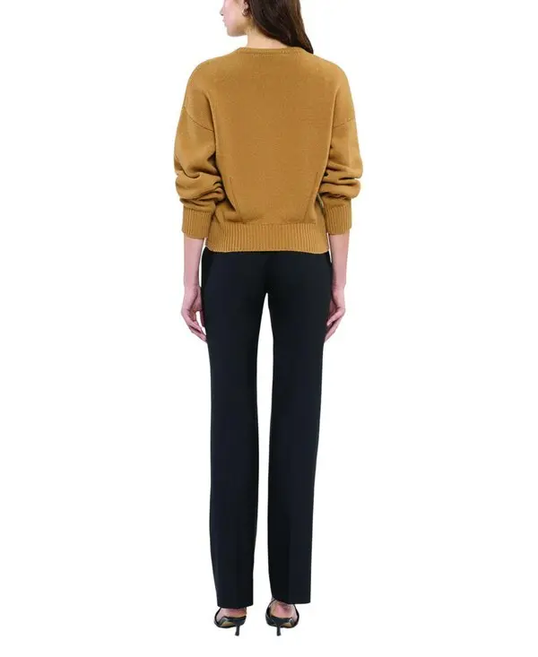 Another Tomorrow Cashmere Knit Sweatshirt - Camel