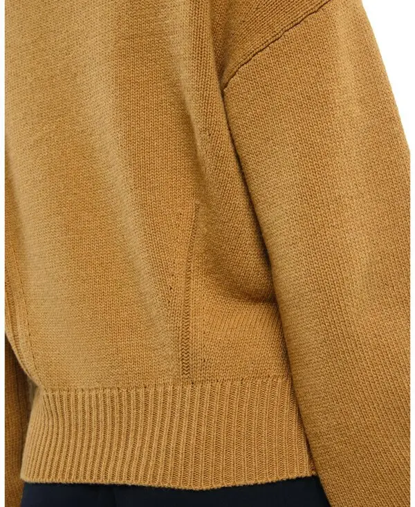 Another Tomorrow Cashmere Knit Sweatshirt - Camel