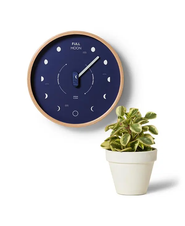 UNCOMMON GOODS Monthly Moon Phase Clock Ocean Clock - Multi