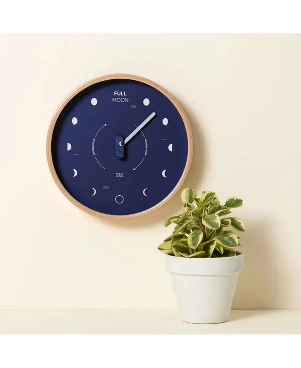 UNCOMMON GOODS Monthly Moon Phase Clock Ocean Clock