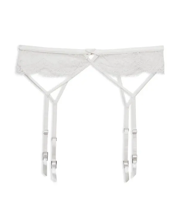 FLEUR DU MAL Frankie Lace Garter Belt - Ivory