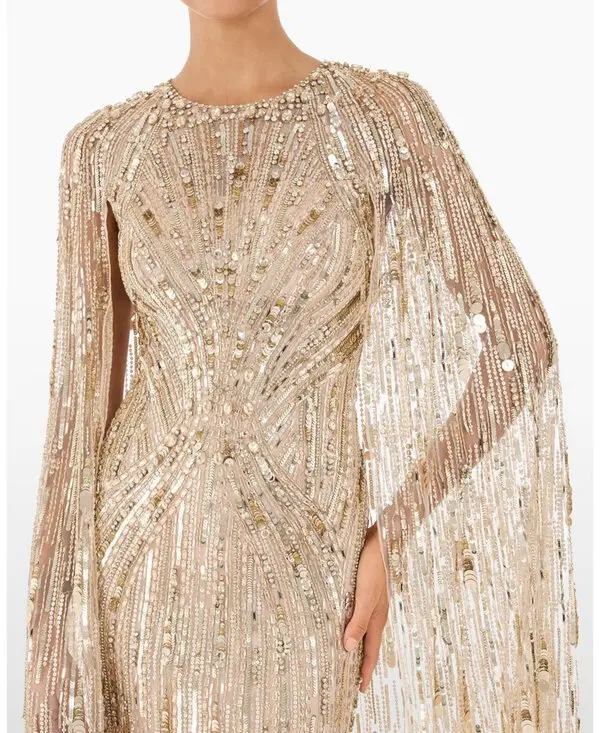 Jenny Packham Elio Sequin-embellished Maxi Gown - Illusion