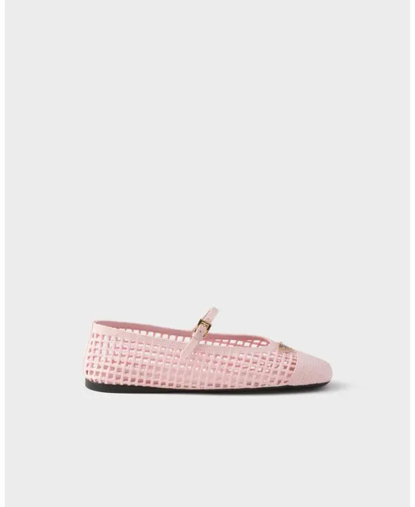 Prada Crochet Ballerinas - Pink