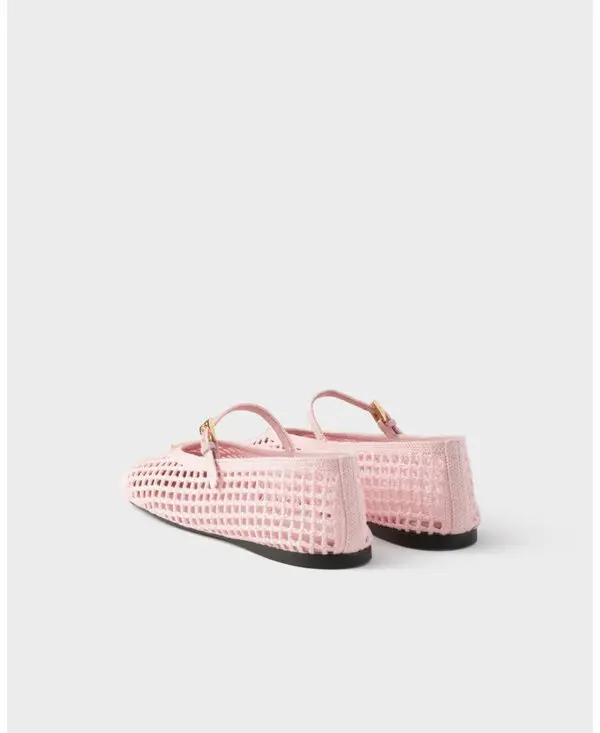 Prada Crochet Ballerinas - Pink