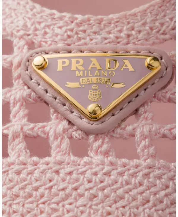 Prada Crochet Ballerinas - Pink