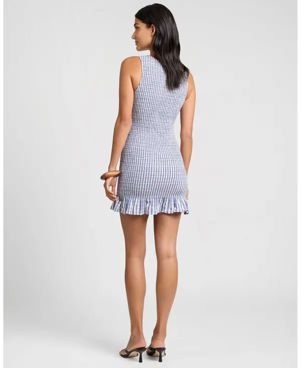 Onia Air Linen Smocked Boatneck Dress