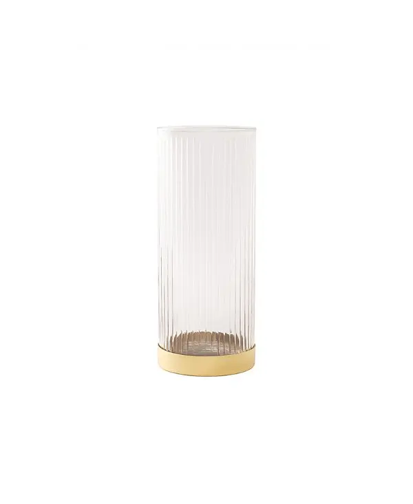 FLECK Fluted Glass Vase/planter - Clear