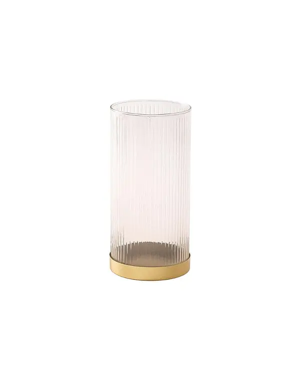 FLECK Fluted Glass Vase/planter - Clear