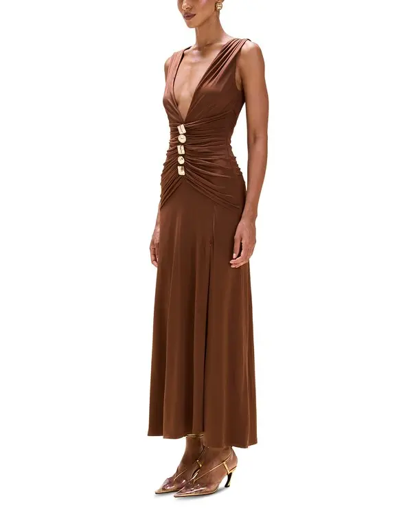 PatBO Moonlit Jersey Plunge Neck Gown