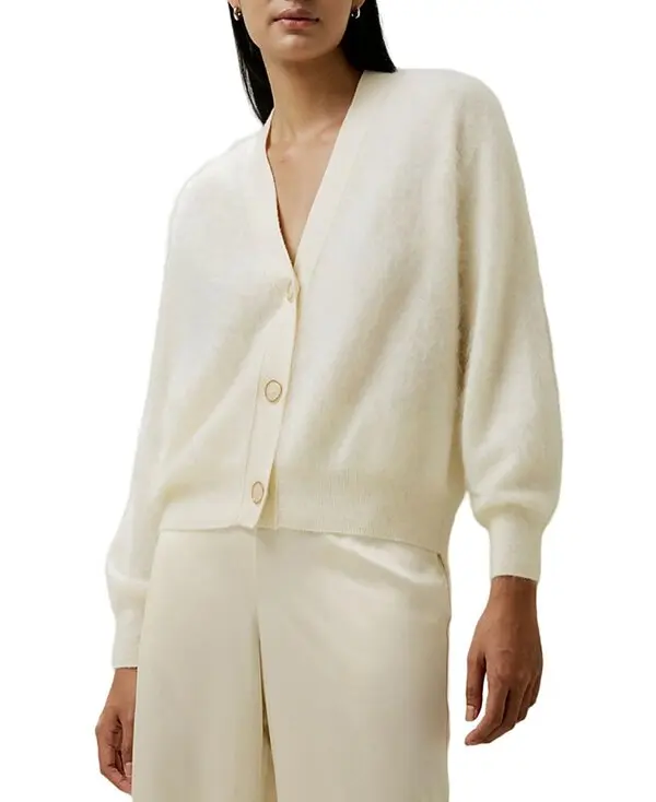 Lilysilk Hestia Cashmere Cardigan - White
