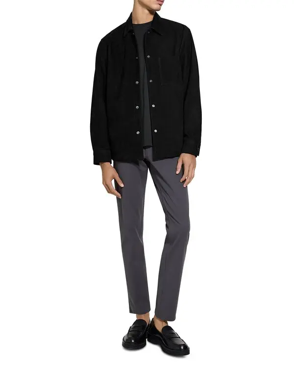 Theory Suede Snap Overshirt - Black