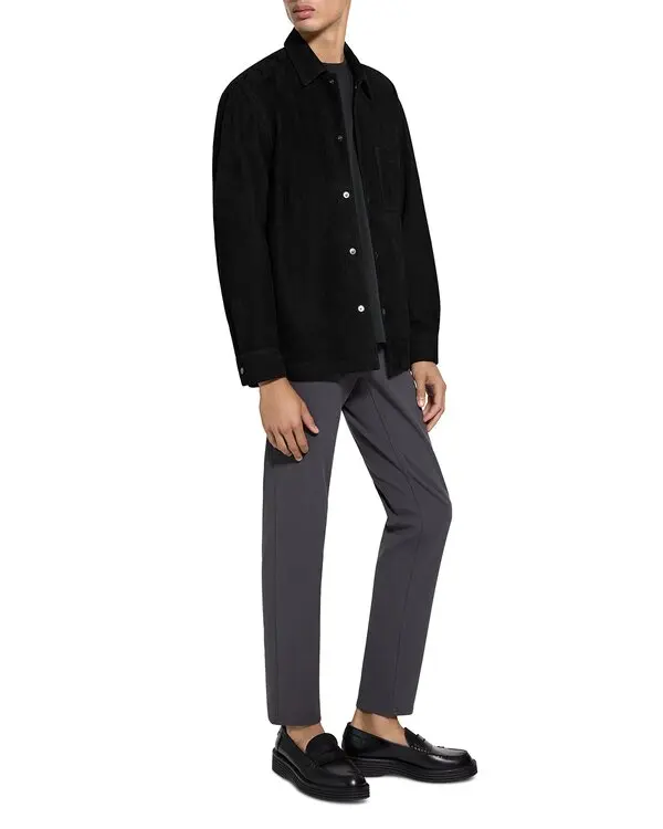 Theory Suede Snap Overshirt - Black