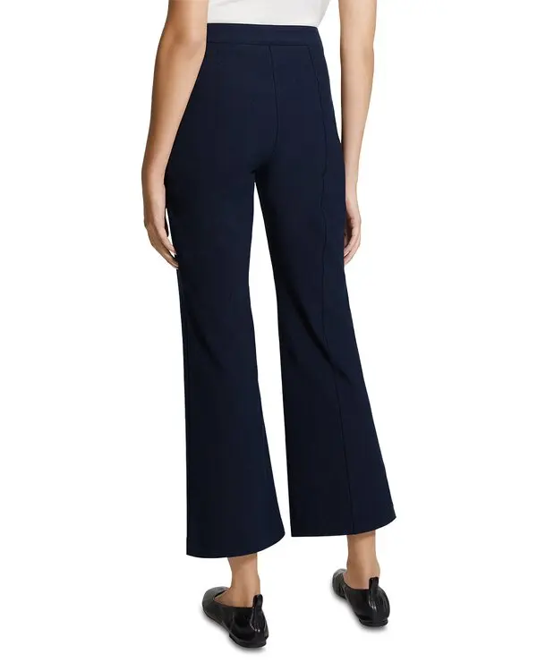 Theory Seamed Kick Flare Bistro Trousers - Midnight Navy