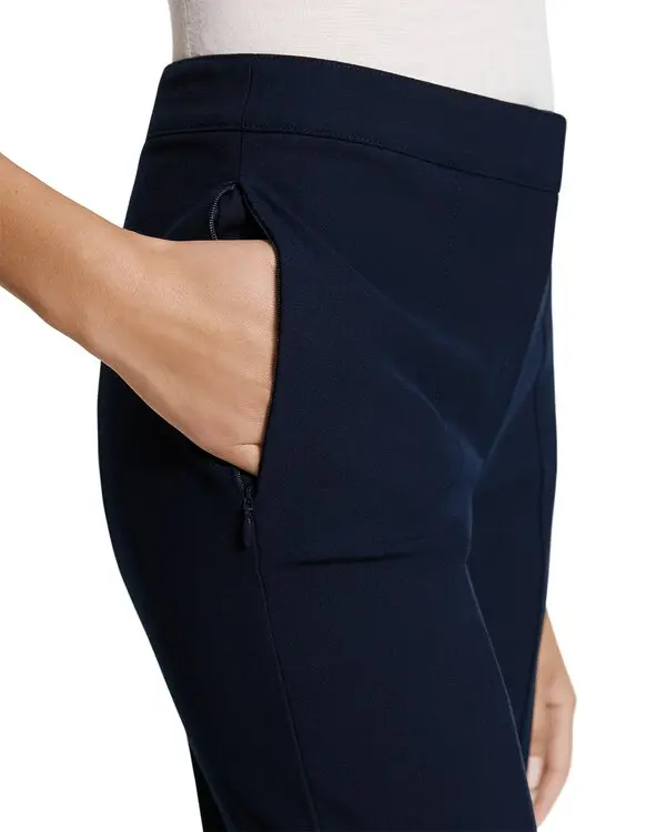 Theory Seamed Kick Flare Bistro Trousers - Midnight Navy