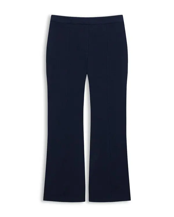 Theory Seamed Kick Flare Bistro Trousers - Midnight Navy