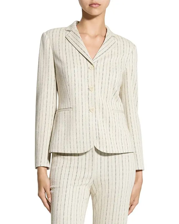 Theory Striped Three-button Jacket