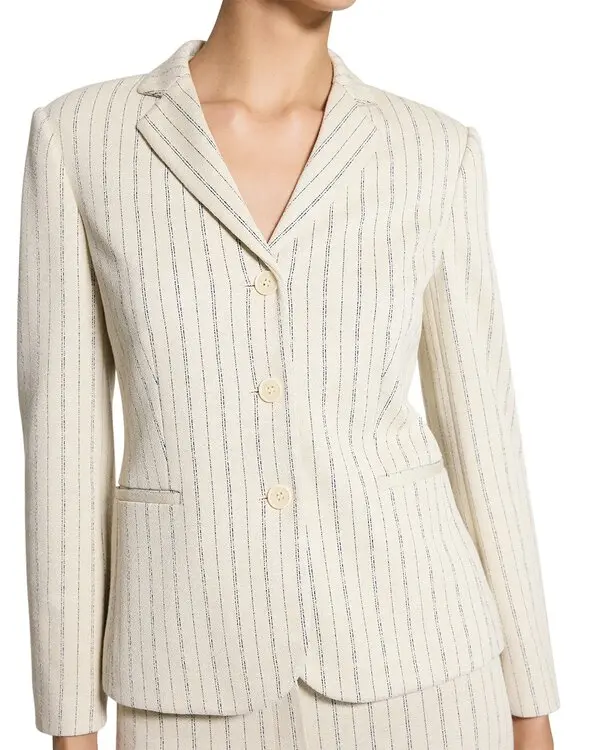 Theory Striped Three-button Jacket