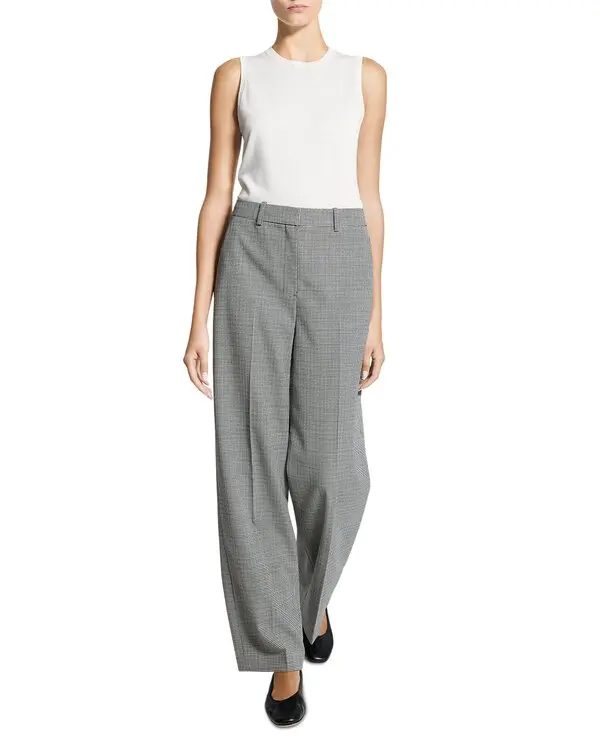 Theory Twill Straight Relaxed Trousers
