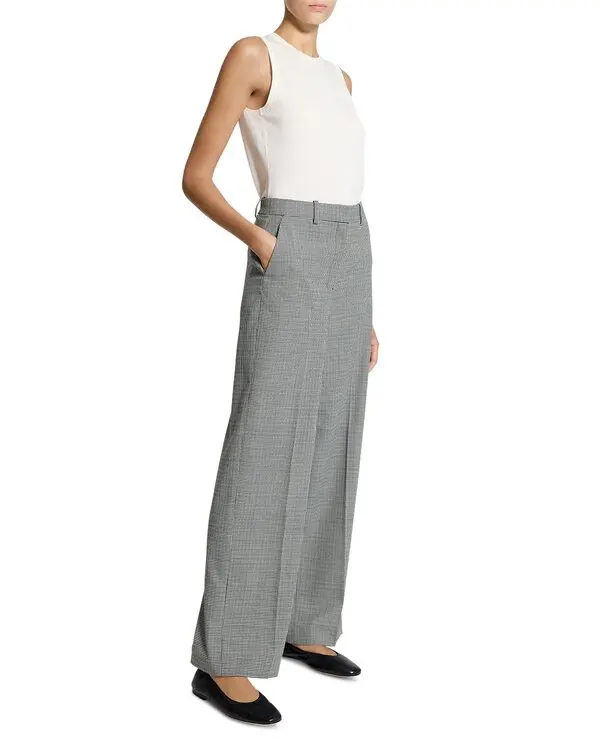Theory Twill Straight Relaxed Trousers