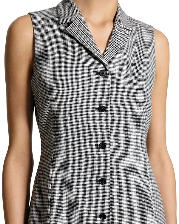 Theory Sleeveless Tailored Button Dress