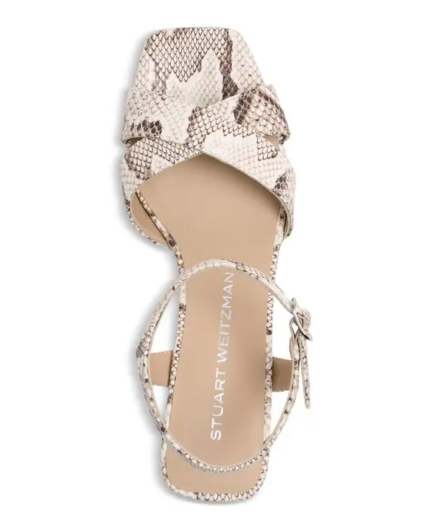 STUART WEITZMAN Vinnie Snake Embossed Sandals