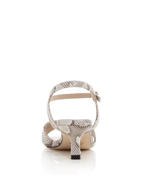 STUART WEITZMAN Vinnie Snake Embossed Sandals