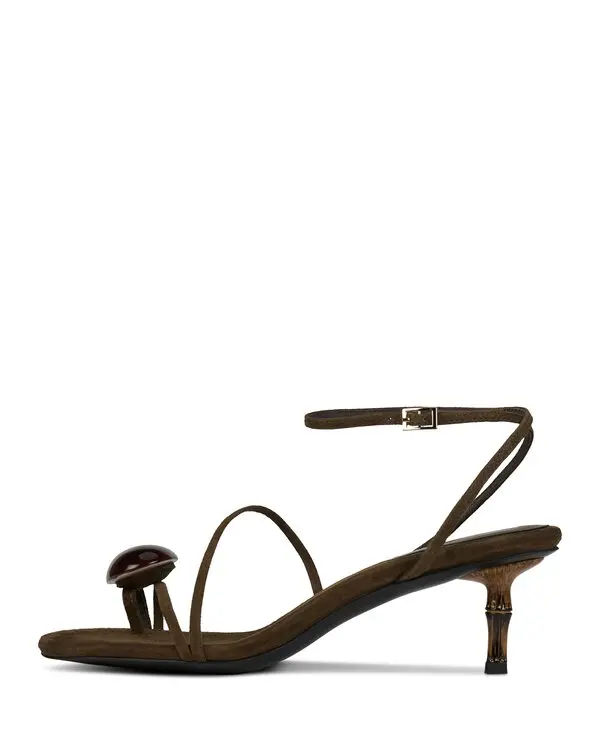 Jeffrey Campbell Carnelian Suede Ankle Strap Sandals