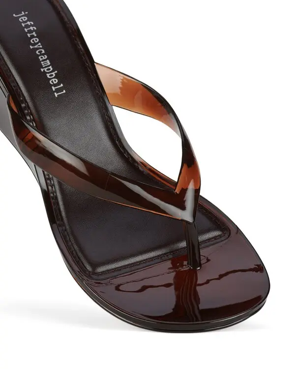 Jeffrey Campbell Wedge Thong Sandals - Brown