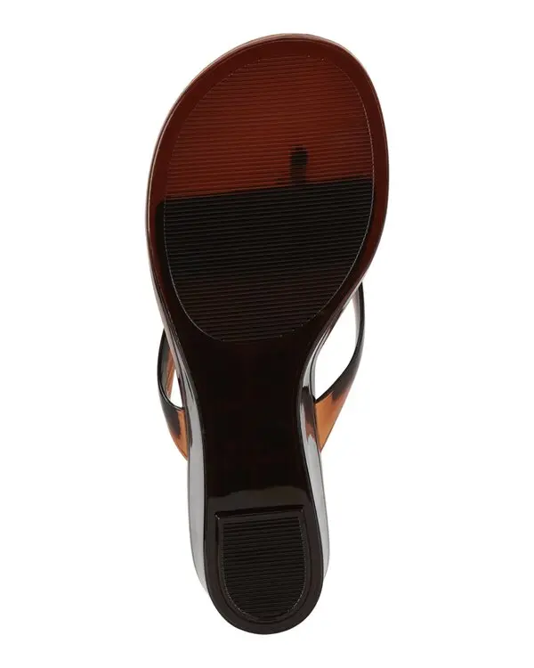 Jeffrey Campbell Wedge Thong Sandals - Brown