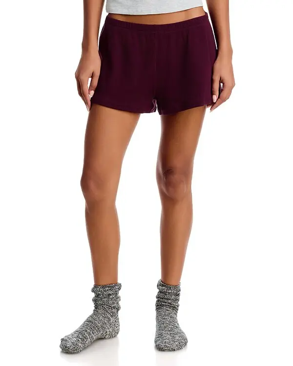 SKIMS Rib Knit Loose Shorts - Currant