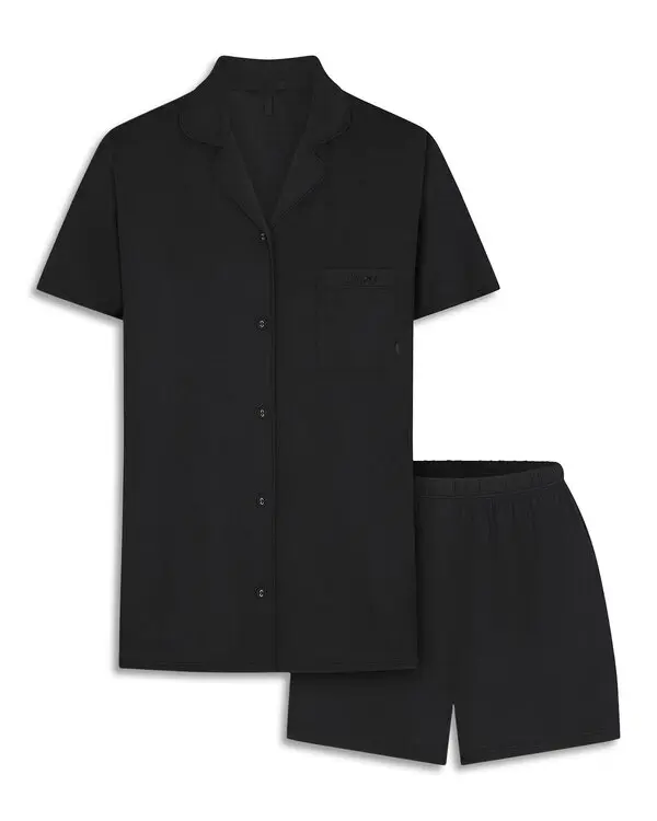 SKIMS Short Sleeve Sleep Set - Onyx