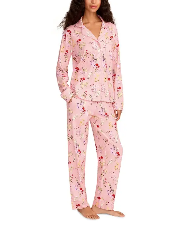 PETITE PLUME Brilliant Botanical Pima Cotton Jersey Pajama Set