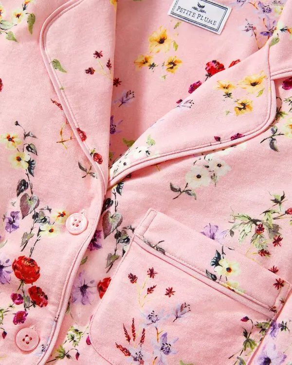 PETITE PLUME Brilliant Botanical Pima Cotton Jersey Pajama Set