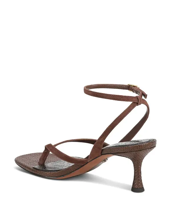Sam Edelman Pax Ankle Strap Thong Sandals - Ande Brown