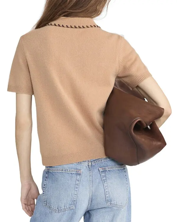 FRAME Leather Stitch Polo