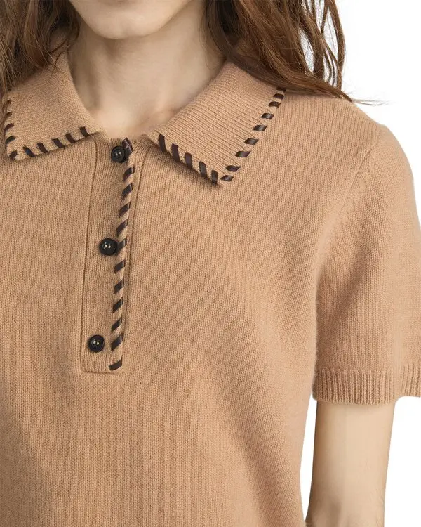 FRAME Leather Stitch Polo