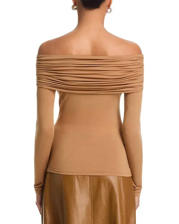 A.L.C. Adeline Off-the-shoulder Top - Toffee