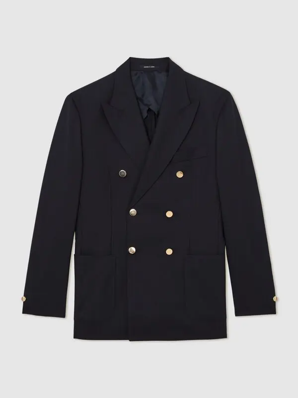 REISS Captain Hopsack Double-breasted Blazer