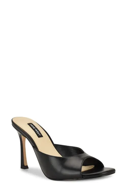 Nine West Kisco Stiletto Heel Slide Sandal - Black