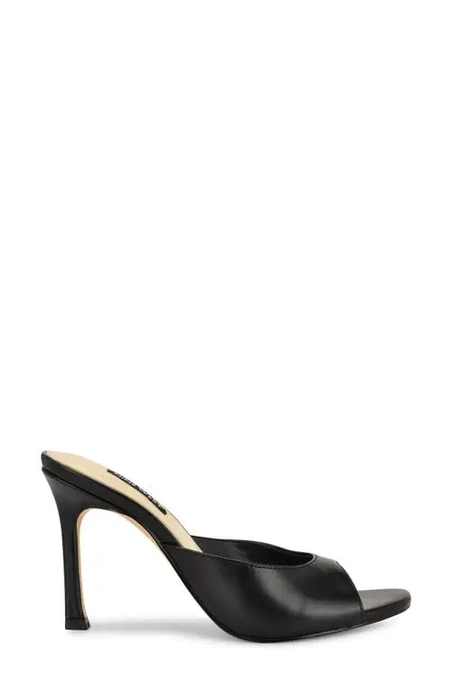 Nine West Kisco Stiletto Heel Slide Sandal - Black