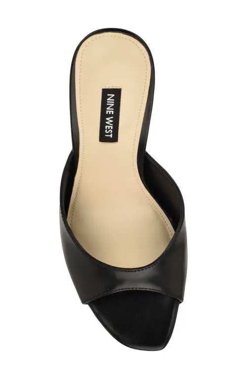 Nine West Kisco Stiletto Heel Slide Sandal - Black