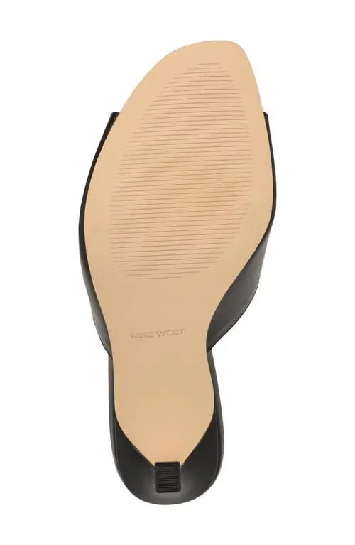 Nine West Kisco Stiletto Heel Slide Sandal - Black