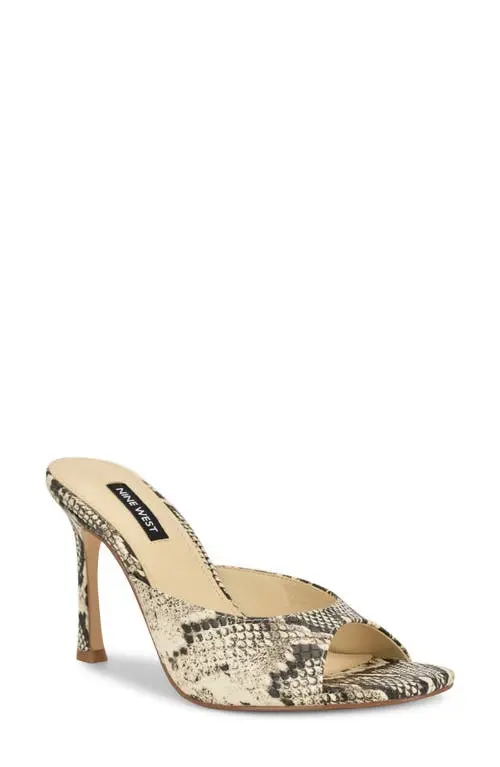 Nine West Kisco Stiletto Heel Slide Sandal - Light Natural