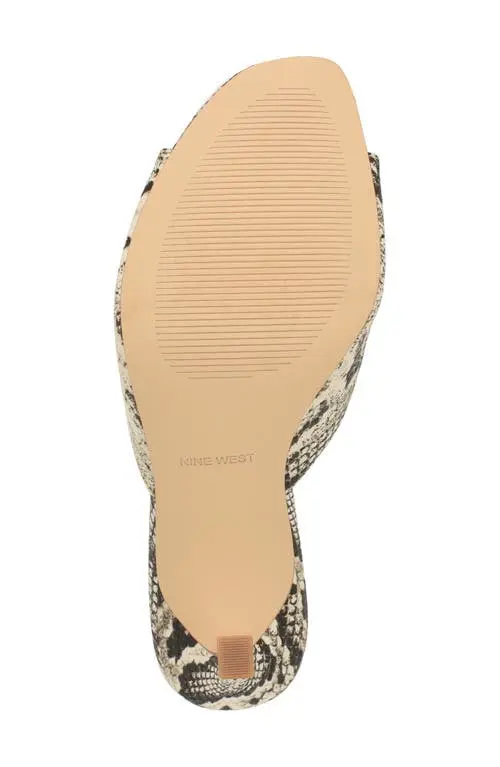 Nine West Kisco Stiletto Heel Slide Sandal - Light Natural