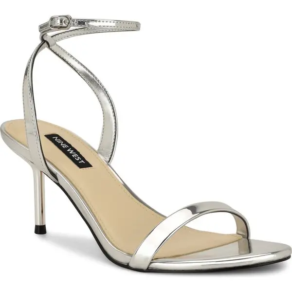 Nine West Waltz Ankle Strap Sandal - Silver