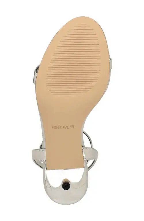 Nine West Waltz Ankle Strap Sandal - Silver