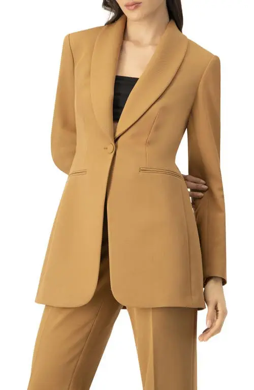 IVONNE Single-button Shawl Lapel Blazer