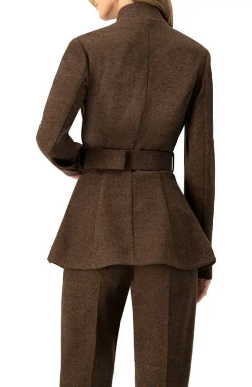 IVONNE Belted High Neck Coat