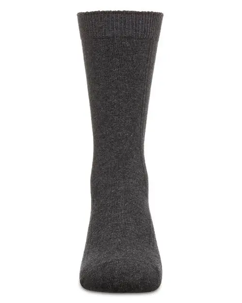 MEMOI Clocking Argyle Crew Socks - Gray