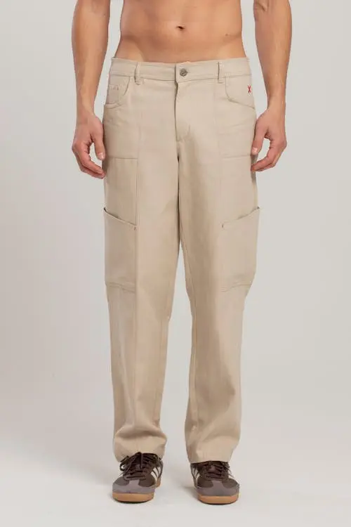 PCFG Linen Blend Free Heaven Pant - Beige